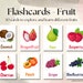 Educational Printable Cards Fruits Cards Preschool - Etsy