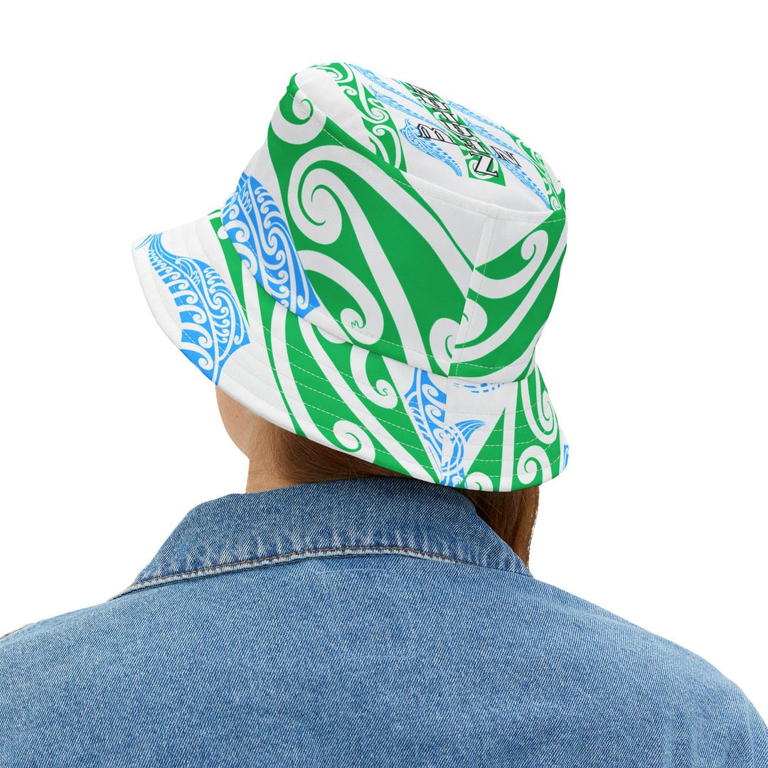 Bucket Hat, Maori Design, New Zealand Souvenir, Ethnic Print, Tribal ...