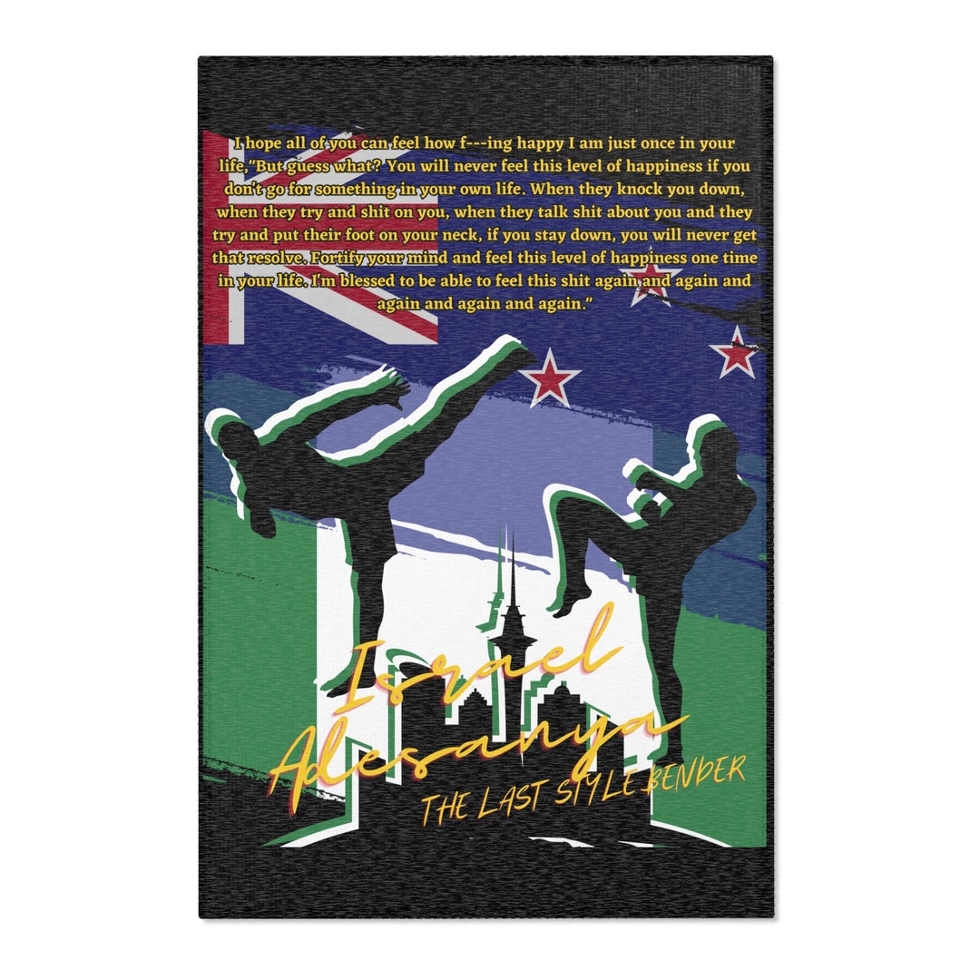 Israel Adesanya Rug, Adesanya Motivational Quote Carpet, MMA World ...