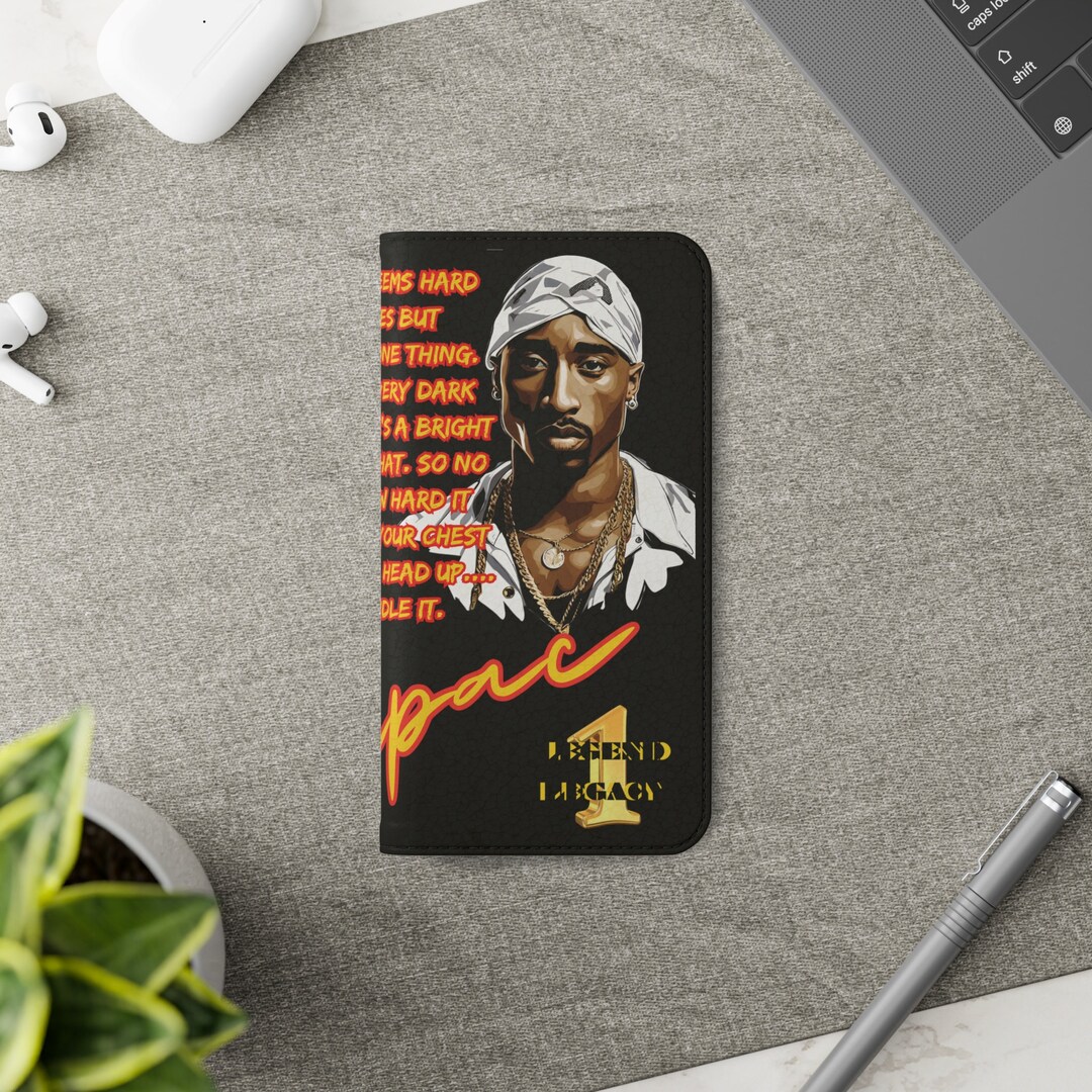2pac Legendary Hiphop Rap Inspirational Quote Flip Cases - Etsy