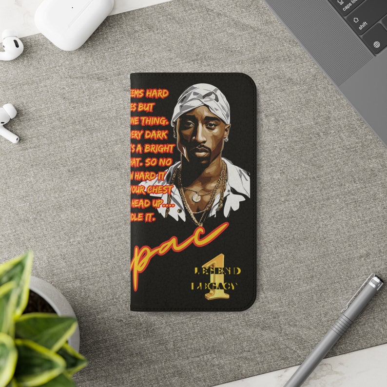 2pac Legendary Hiphop Rap Inspirational Quote Flip Cases - Etsy