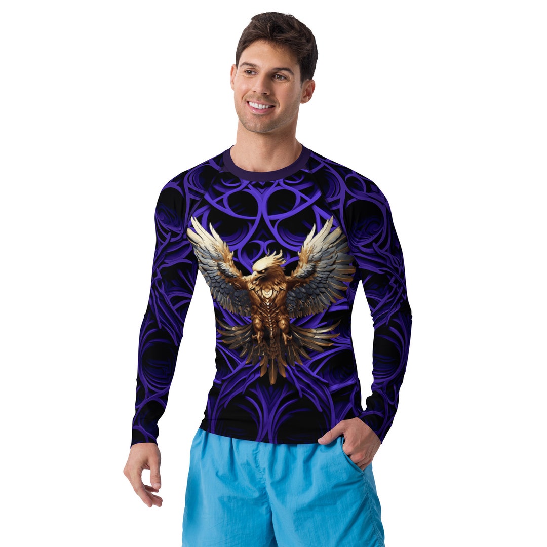 Men's Rash Guard- EAGLE Blue - Etsy