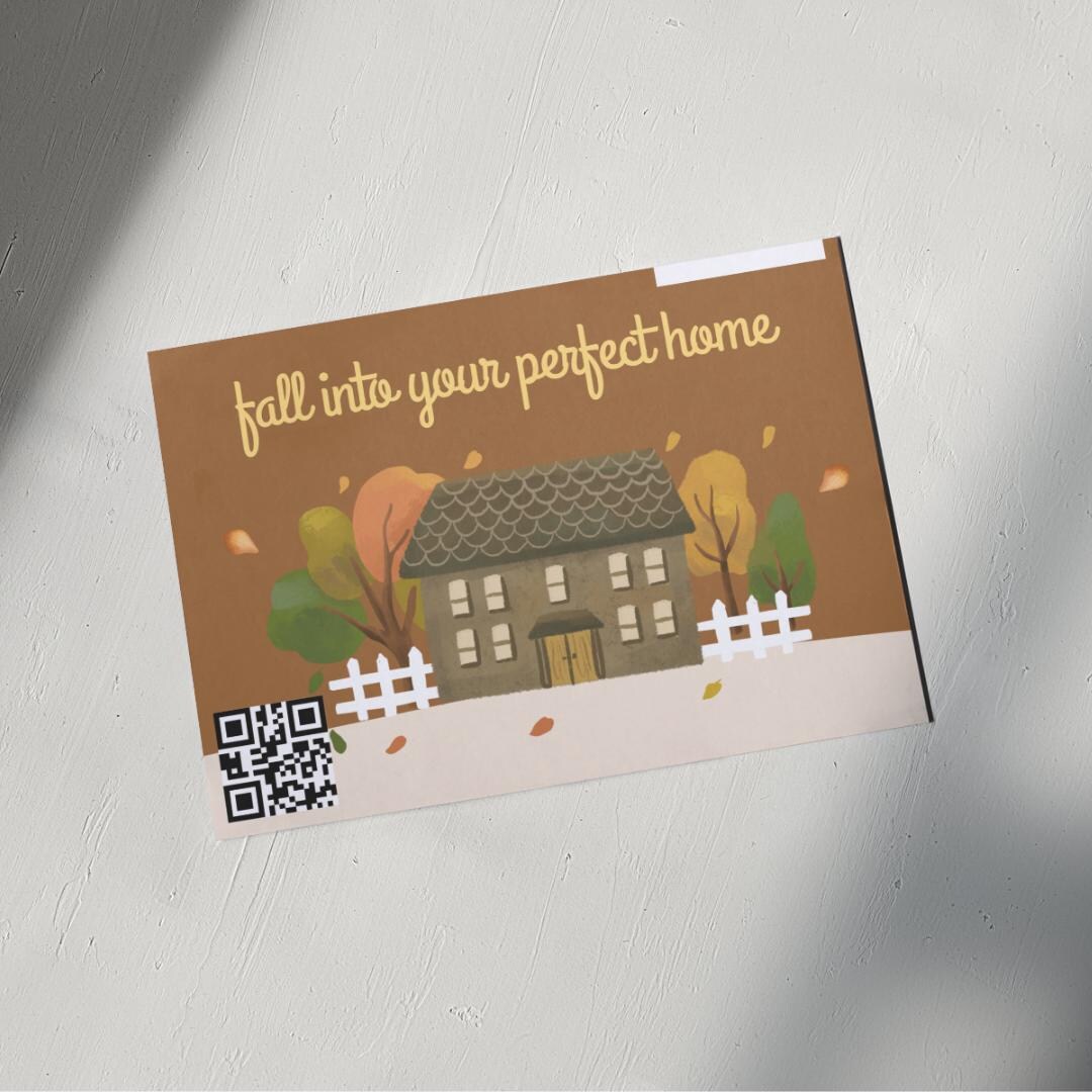 Fall Real Estate Postcard Template | Editable Canva Design | Autumn ...