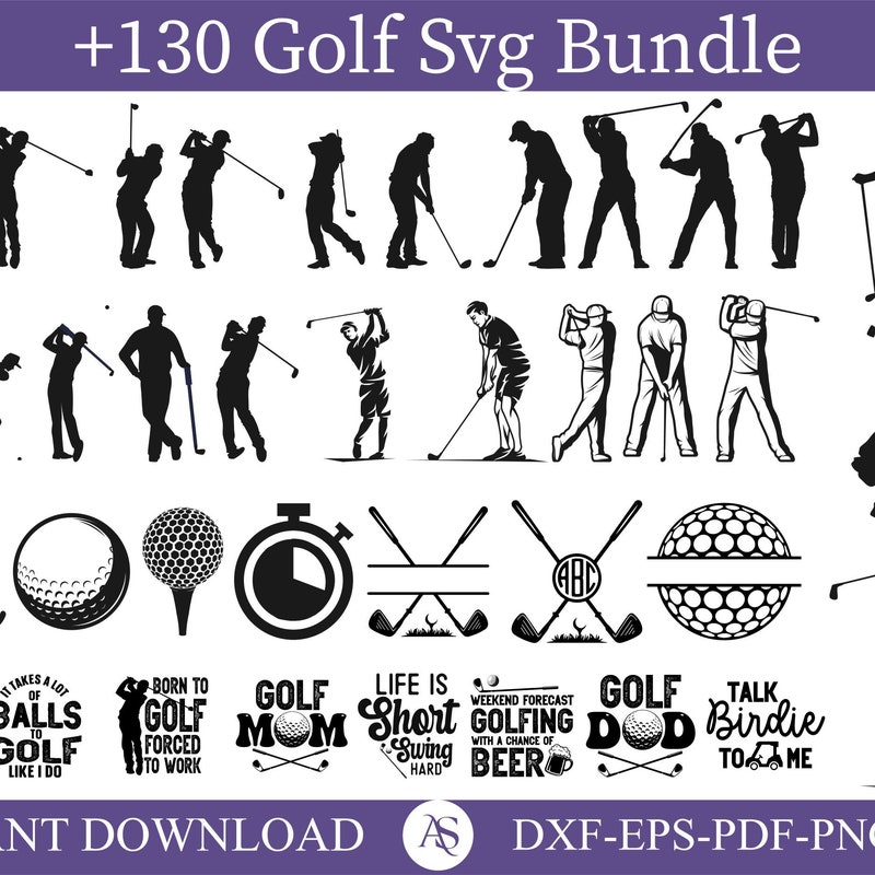 Golf Monogram Font - Etsy