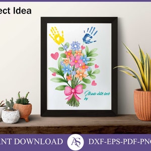 Mother's Day Handprint Svg, Mother's Day Craft Handprint Art Birthday ...