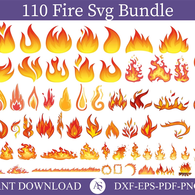 Flame Svg - Etsy