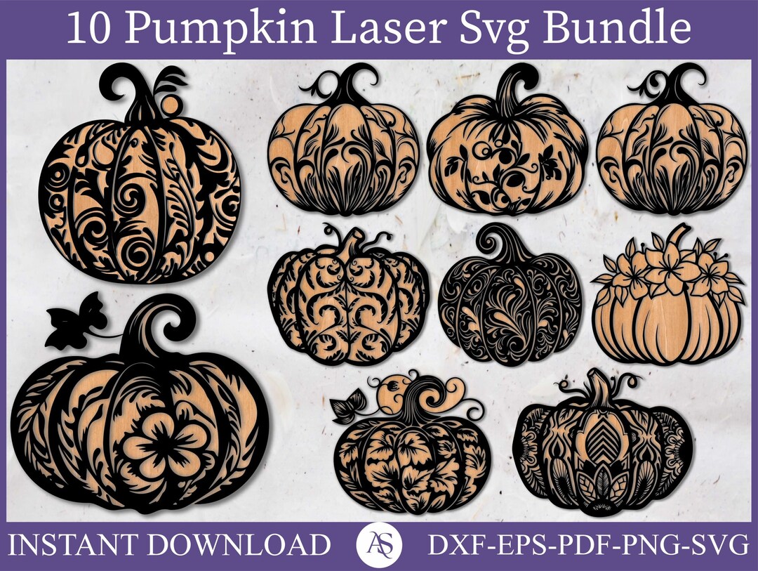 Pumpkin Bundle Svg, Pumpkin Laser Cut File, Autumn Pumpkin Svg ...