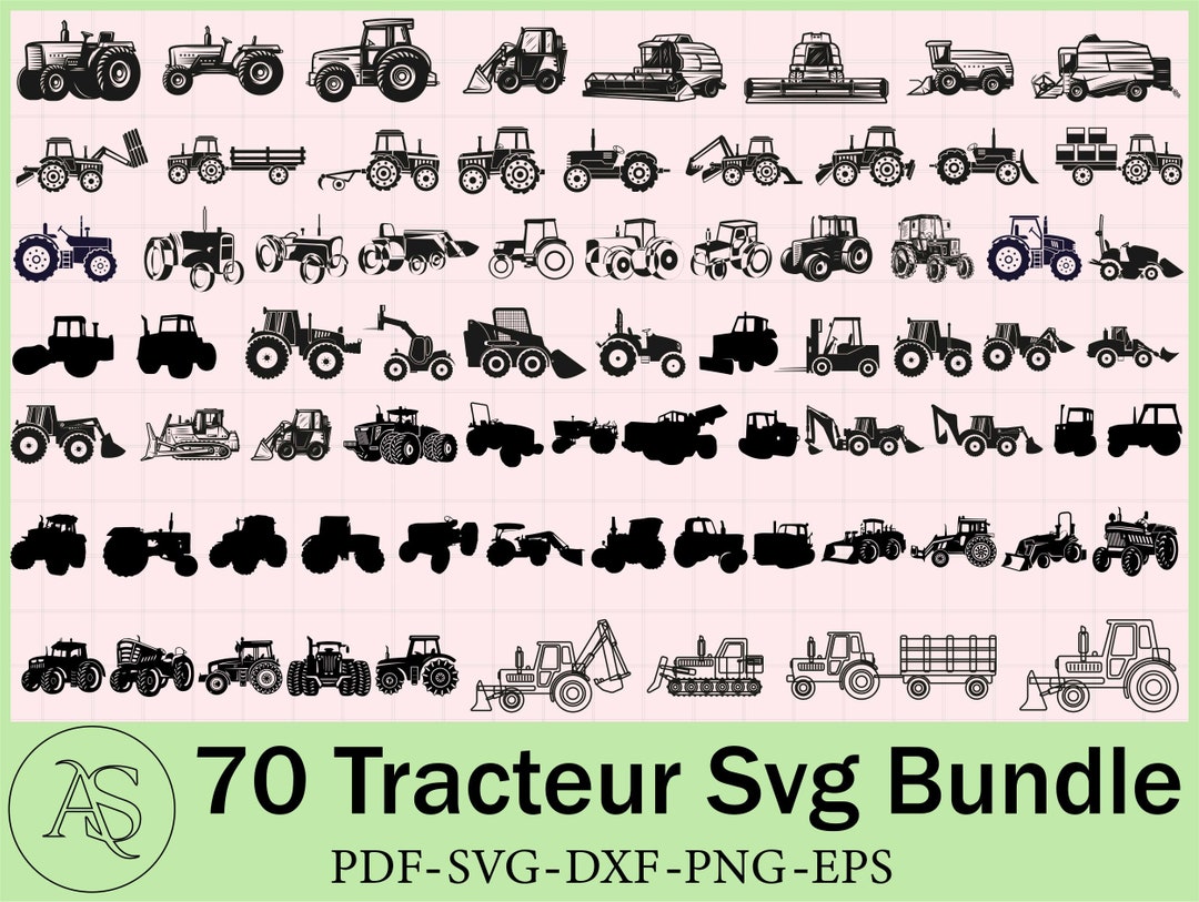 70 Tractor SVG Bundle Tractor PNG Bundle Tractor Clipart - Etsy France