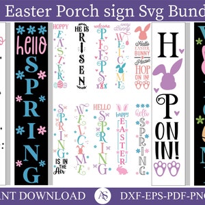 Spring Porch Sign Svg, Easter Porch Sign Svg, Porch Sign Svg Bundle ...