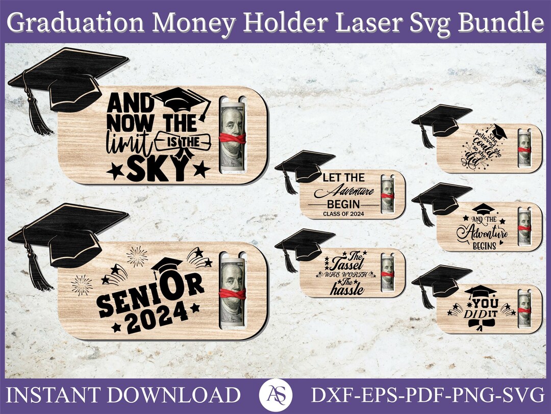 Bundle Graduation Congratulations Money Holder Gift, Senior 2024 Money ...