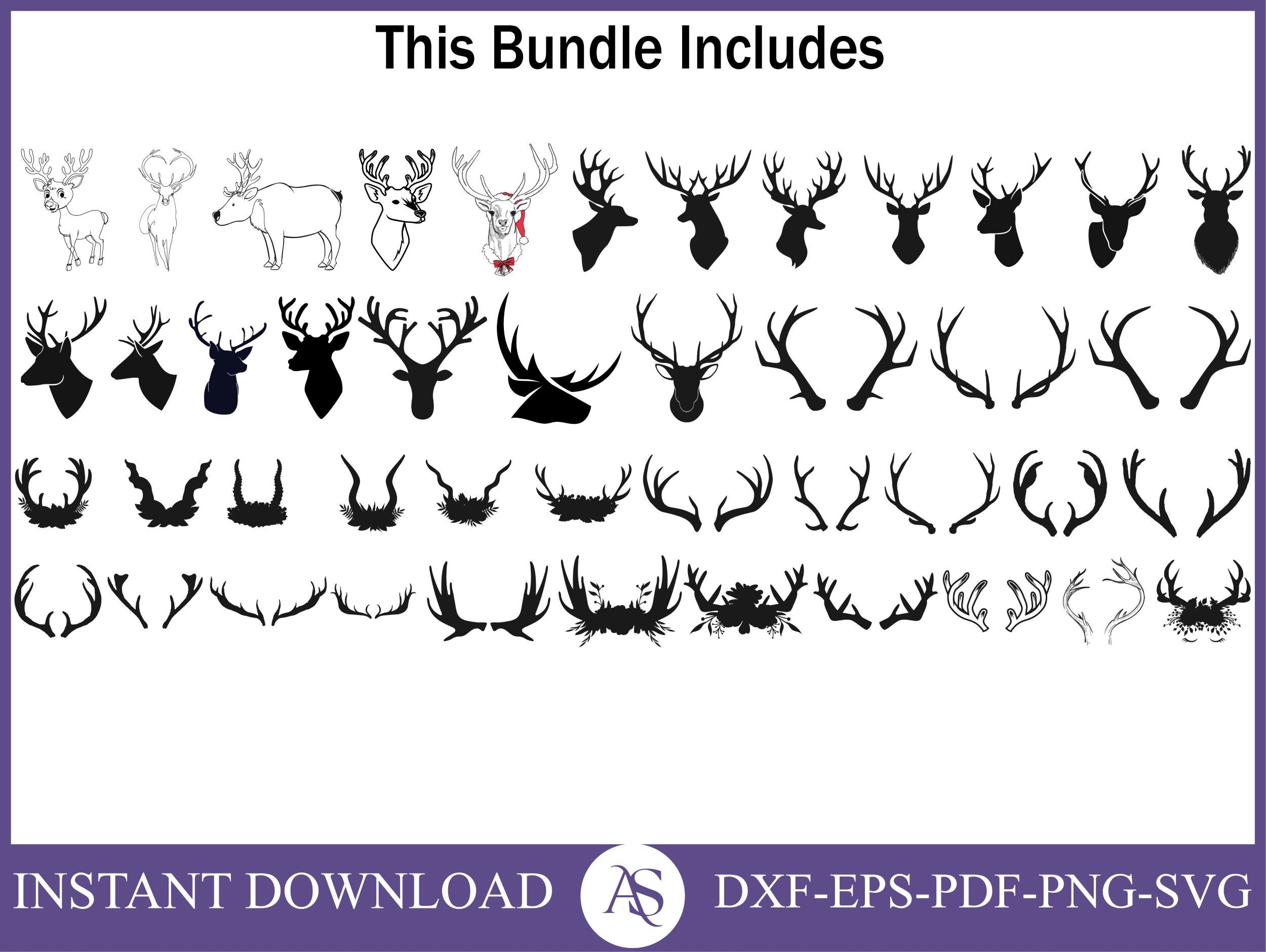 100 Deer SVG Bundle Deer Hunting SVG Deer Png Deer Vector - Etsy