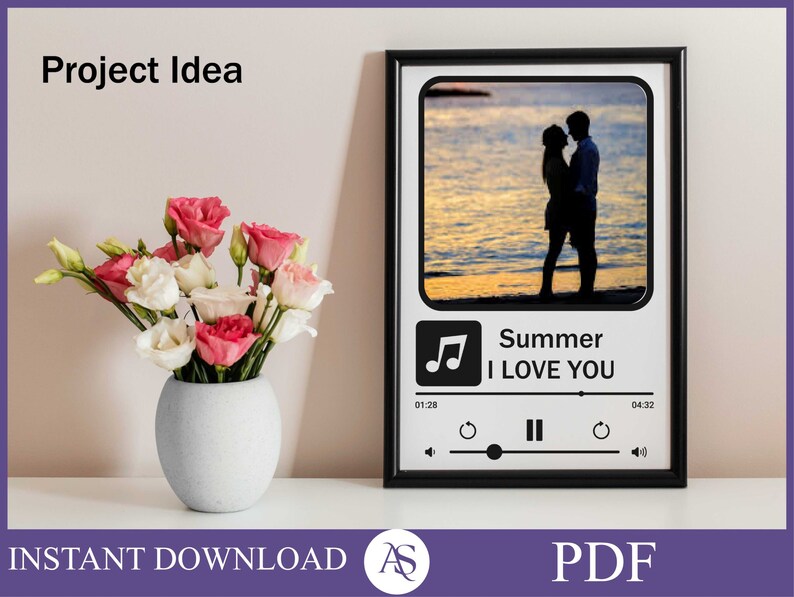 Music Player Template Canva, Music Player Plaque, Acrylic Song Art ...