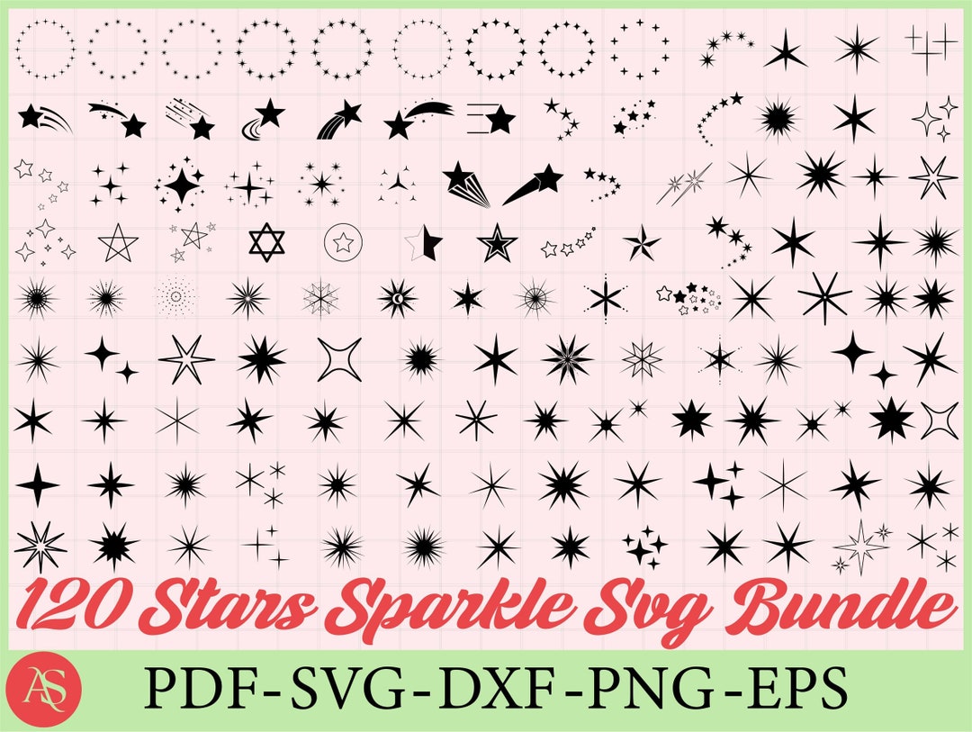 120 Sparkle Svg Bundle Sparkle Cutting File Sparkle Clipart - Etsy