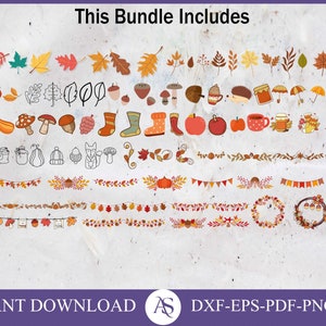 230 Fall Leaves Svg, Fall Svg, Fall Leaf Svg Bundle, Fall Png, Dxf ...