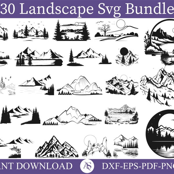 Nature Scene Svg - Etsy