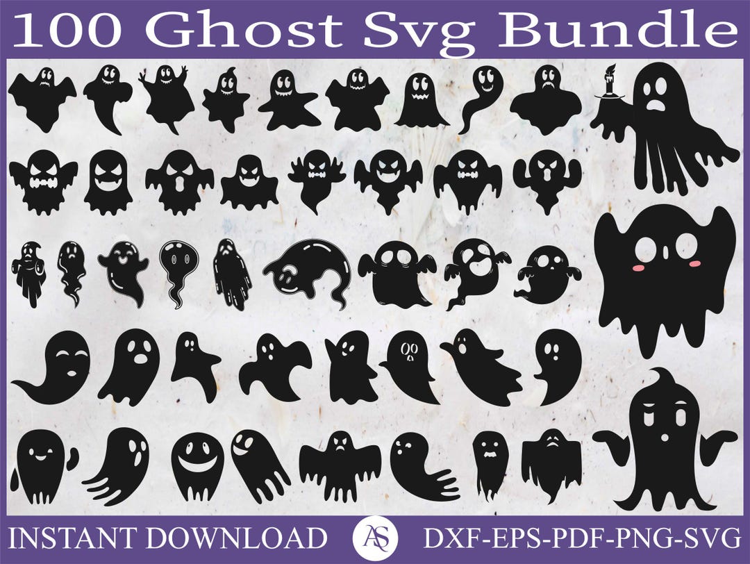 GHOST SVG, Halloween Svg, Ghosts Svg, Ghost Svg Bundle, Ghost Clipart ...