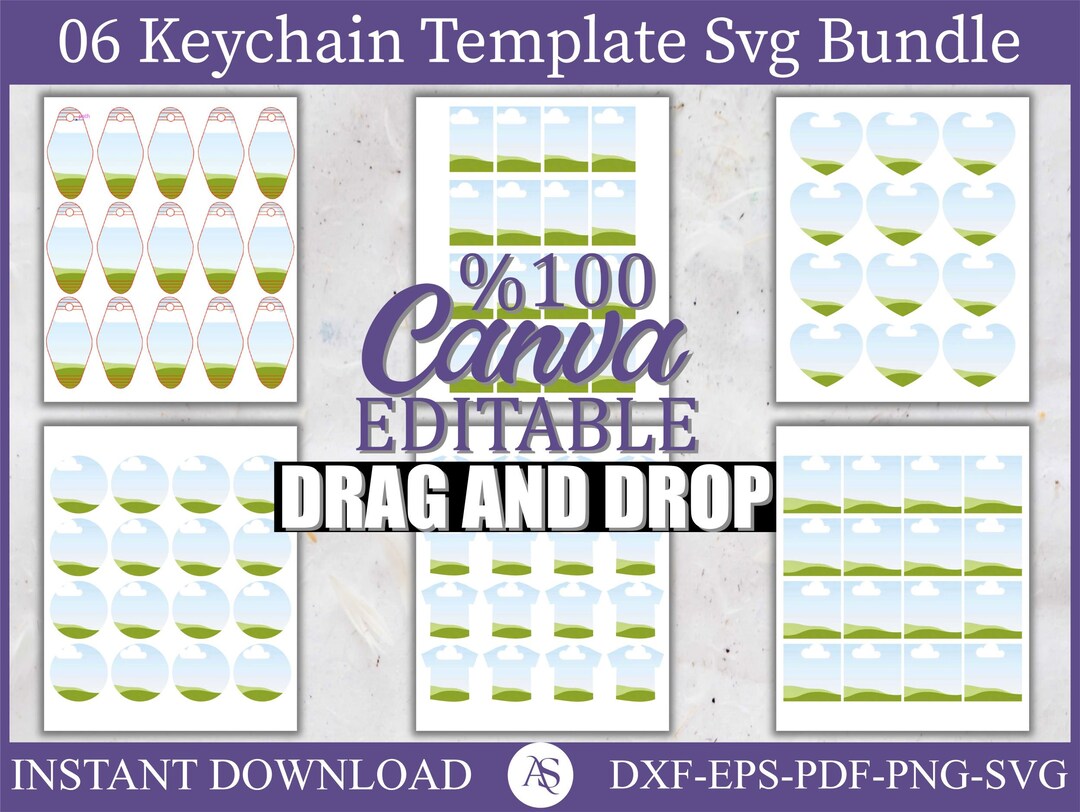 Keychain Template Svg, Motel Keychain Template, Rectangle Keychain ...