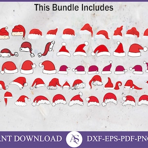 Santa Hat SVG, Christmas Layered Cut File, Christmas SVG, Christmas ...