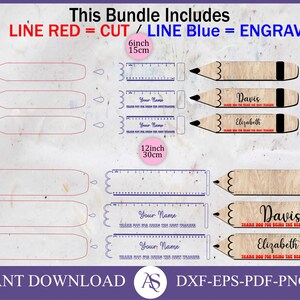 Laser Cut Ruler Bundle, Inches and Centimeters, Horizontal Ruler ...