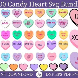 Candy Heart SVG, Candy Heart Png, Candy Hearts Svg, Candy Heart Clipart ...