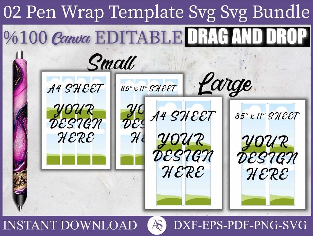 Pen Wrap Template, Pen Sublimation Template, Pen Wrapper Template ...