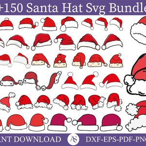 Santa Hat SVG, Christmas Layered Cut File, Christmas SVG, Christmas ...