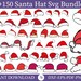 Santa Hat SVG, Christmas Layered Cut File, Christmas SVG, Christmas ...