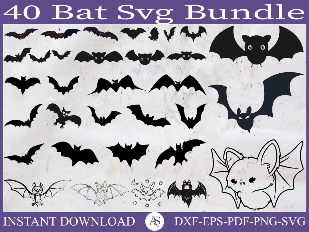 Bat SVG Bundle, Halloween Bat SVG, Bat, Halloween, Night Bat SVG, Png ...