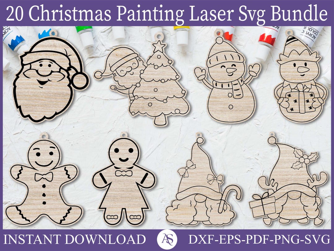 Christmas Ornaments, Laser Cut Files, Glowforge Files, Cnc Files ...