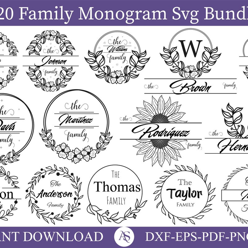 Family Name Svg - Etsy