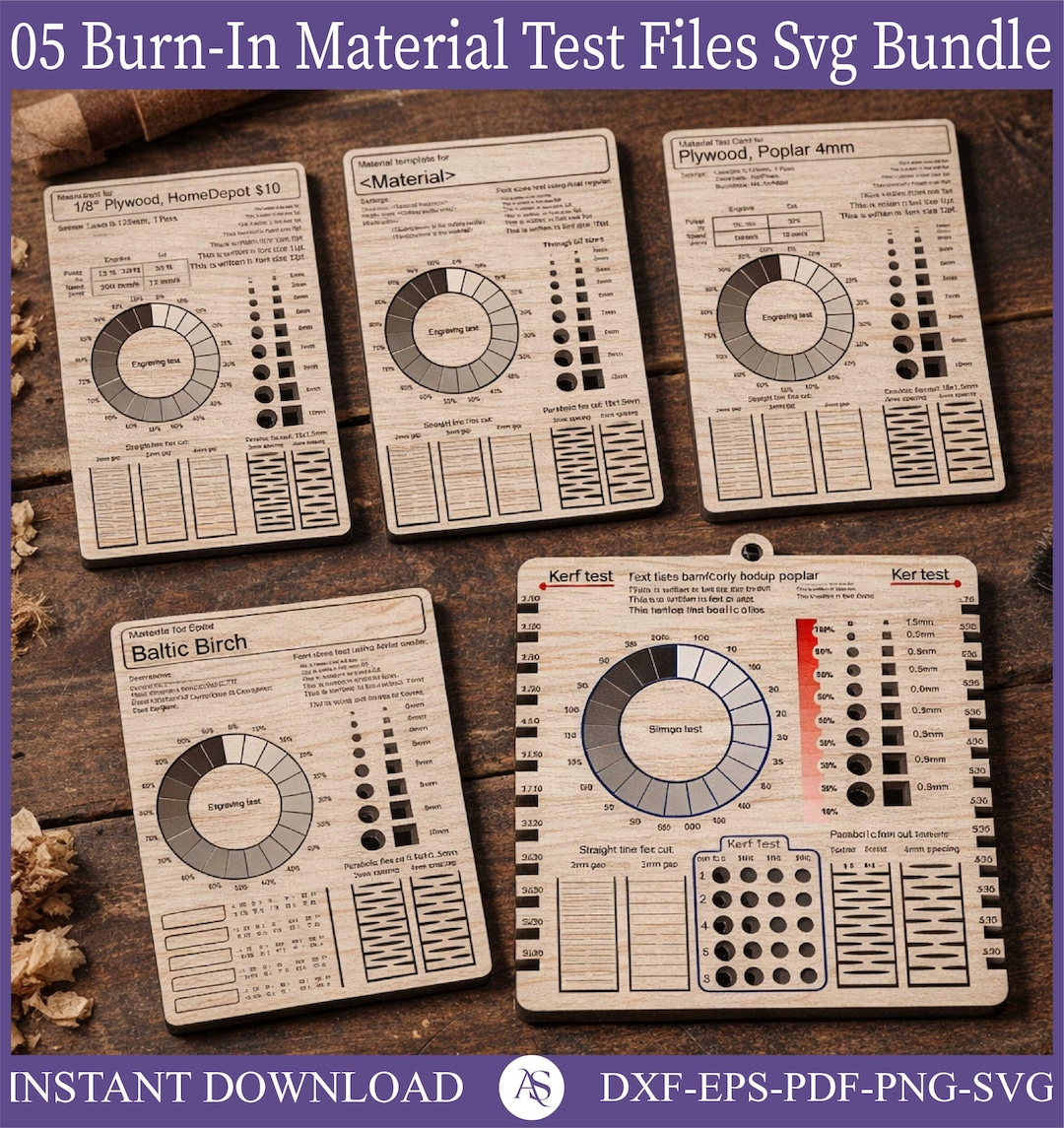 Laser Calibration Pack, Lightburn Laser Test Files, Laser Engraving ...