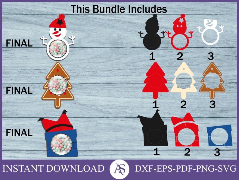 35 Christmas Candy Dome SVG Bundle, Candy Ornaments SVG, Chocolate ...
