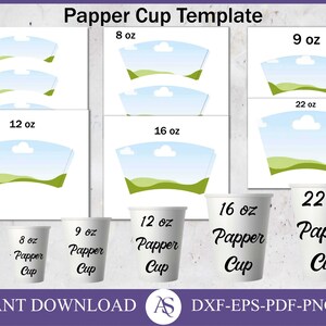 Tumbler Template Bundle, Paper Cup Wrapper Template Bundle, 40oz ...