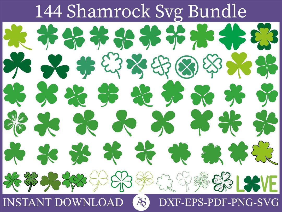 Shamrock Svg, Clover Svg, Lucky Clover Svg, St Patricks Day Svg, Irish ...