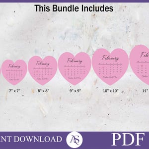 2026 Calendar Heart Cake Toppers, Burn Away Cake Topper Calendar ...