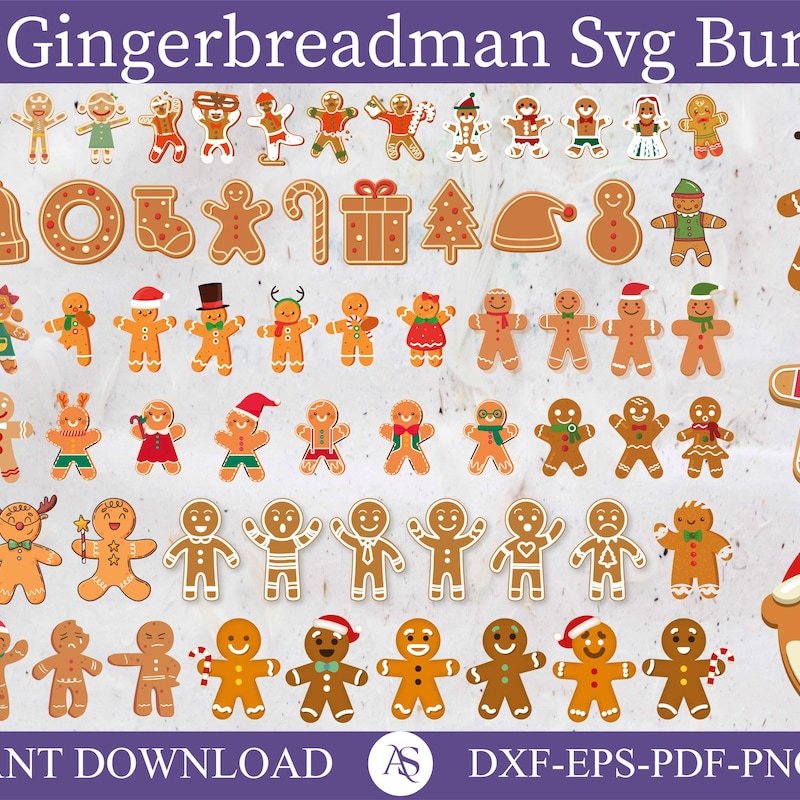 Gingerbread Man Svg - Etsy