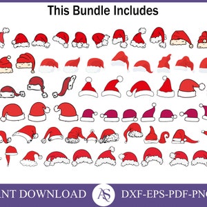 Santa Hat SVG, Christmas Layered Cut File, Christmas SVG, Christmas ...