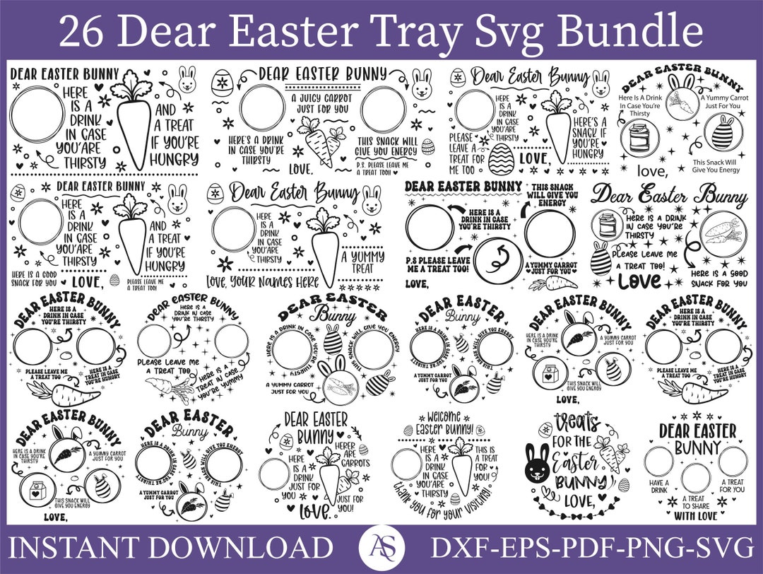 Easter Bunny Tray Svg, Easter Tray Svg, Dear Easter Cookie Tray Svg ...