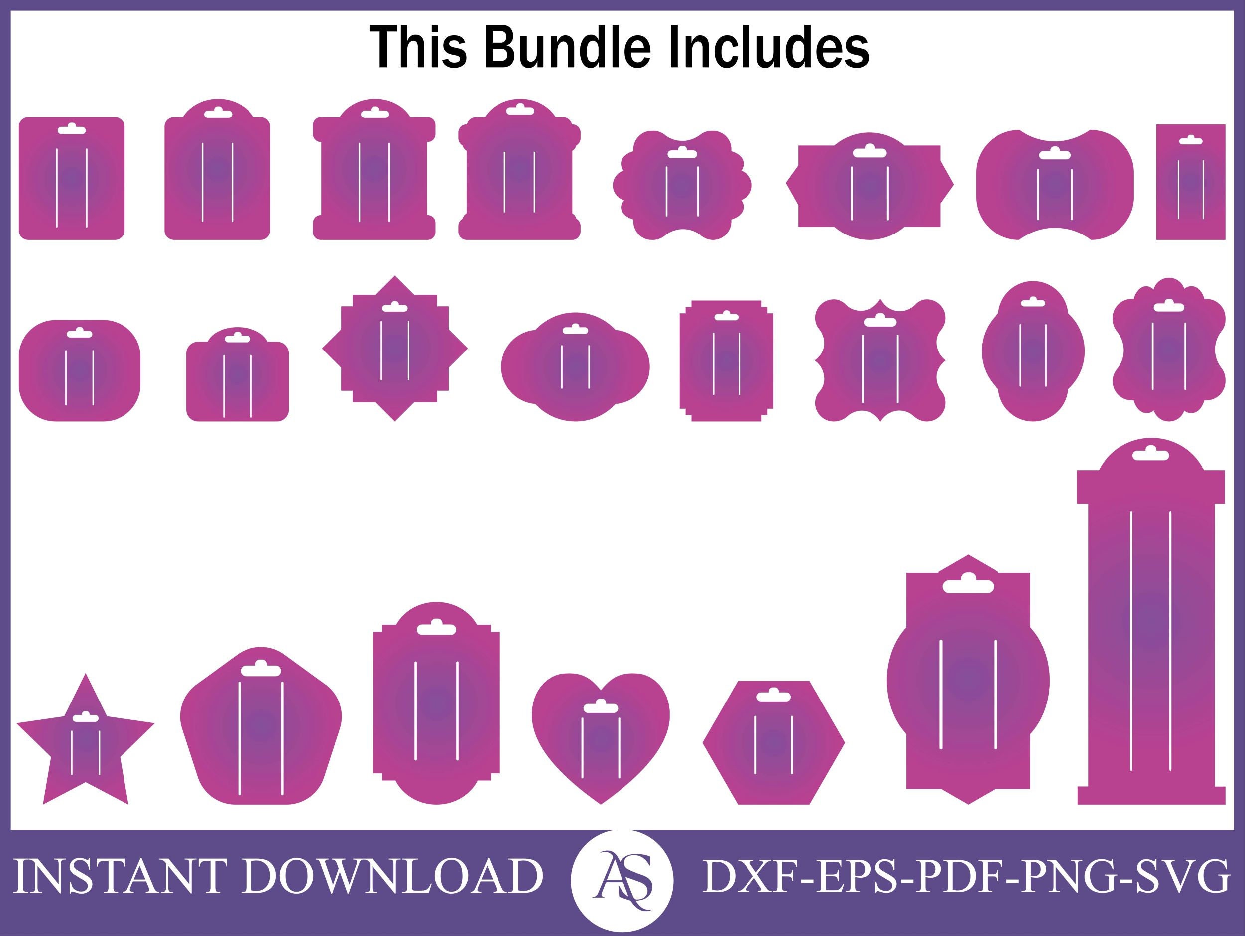 Hair Bow Display Card Template Svg, Hair Bow Card Template, Bow Holder ...