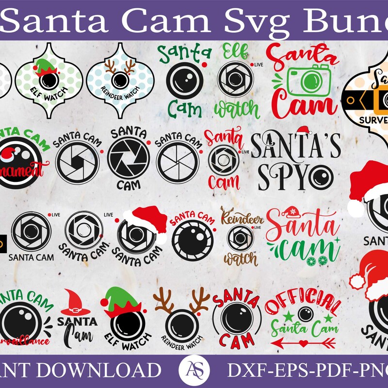 Santa Cam Svg - Etsy
