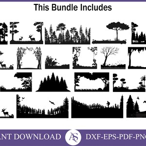 30 Forest Scene SVG Bundle, Forest Scene Dxf, Forest Scene Png, Forest ...