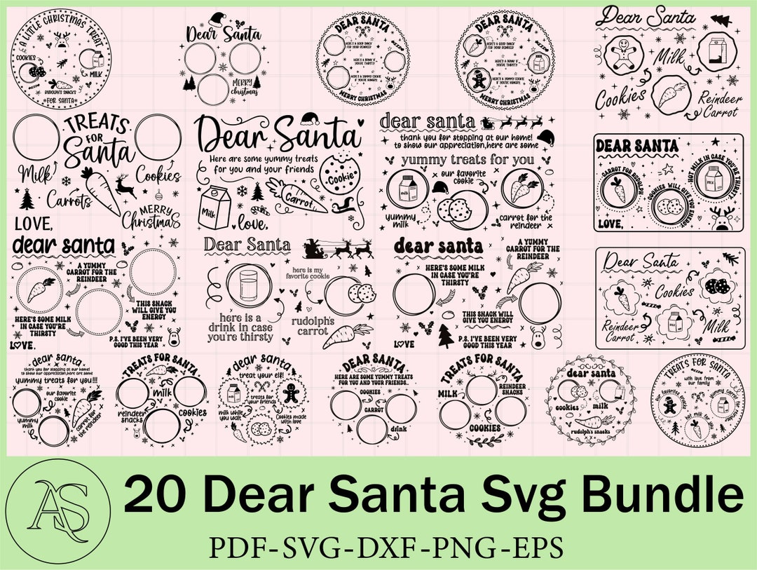 20 Dear Santa Shelf SVG Bundle, Christmas SVG, Santa Shelf SVG, Santa ...