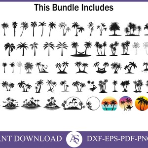Palm Tree SVG Bundle, Palm Tree PNG Bundle, Palm Tree Clipart, Palm Tree SVG Cut Files for ...