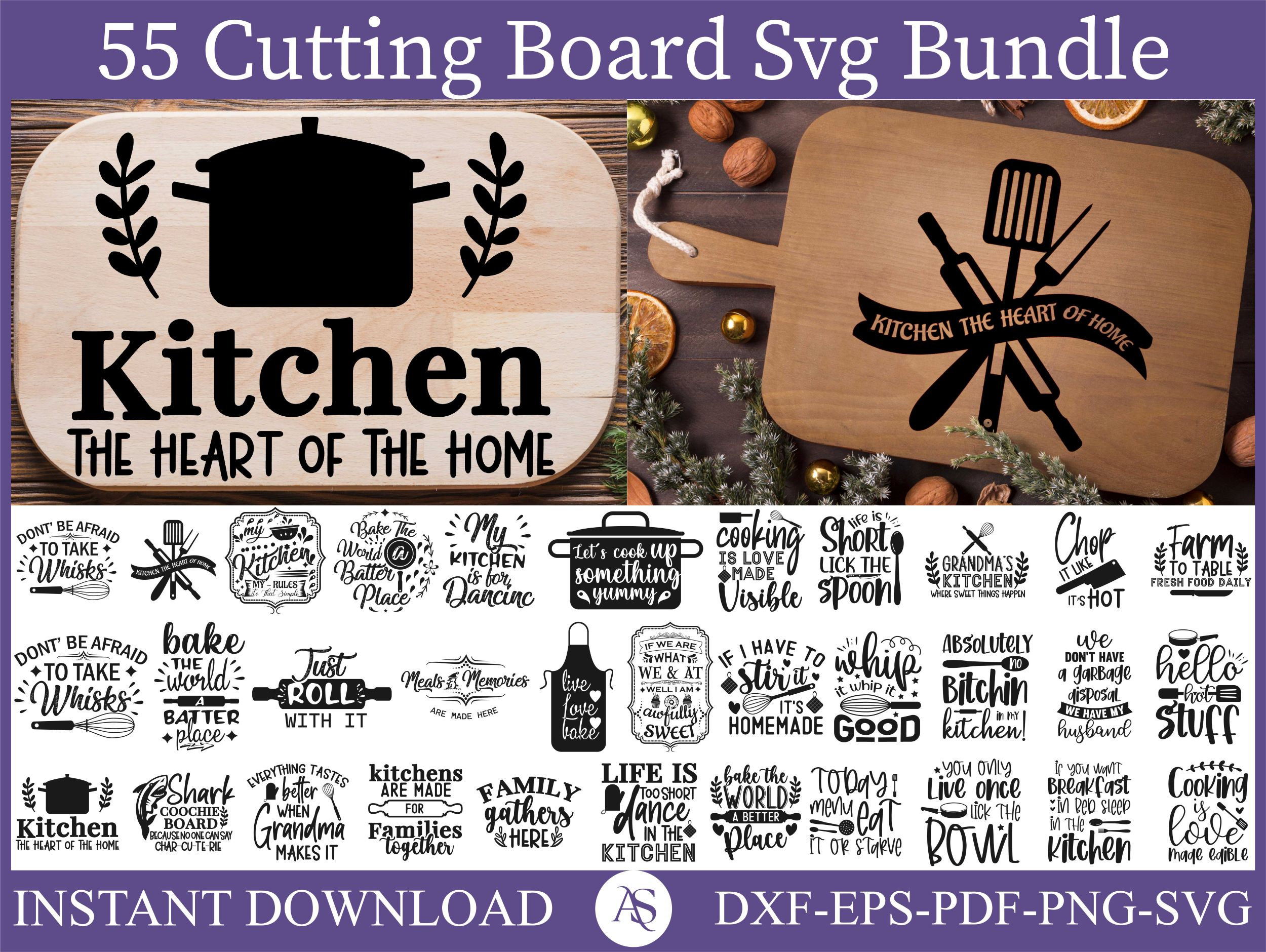 Cutting Board Svg Bundle Png Baking Svg Kitchen Towel Svg Charcuterie ...