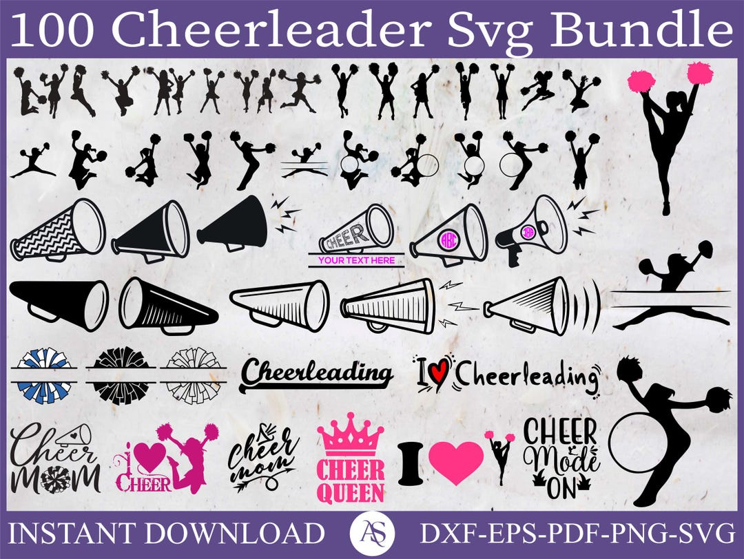 Cheer Silhouette Svg, Cheer Cut File, Cheerleader SVG, Cheerleading SVG ...