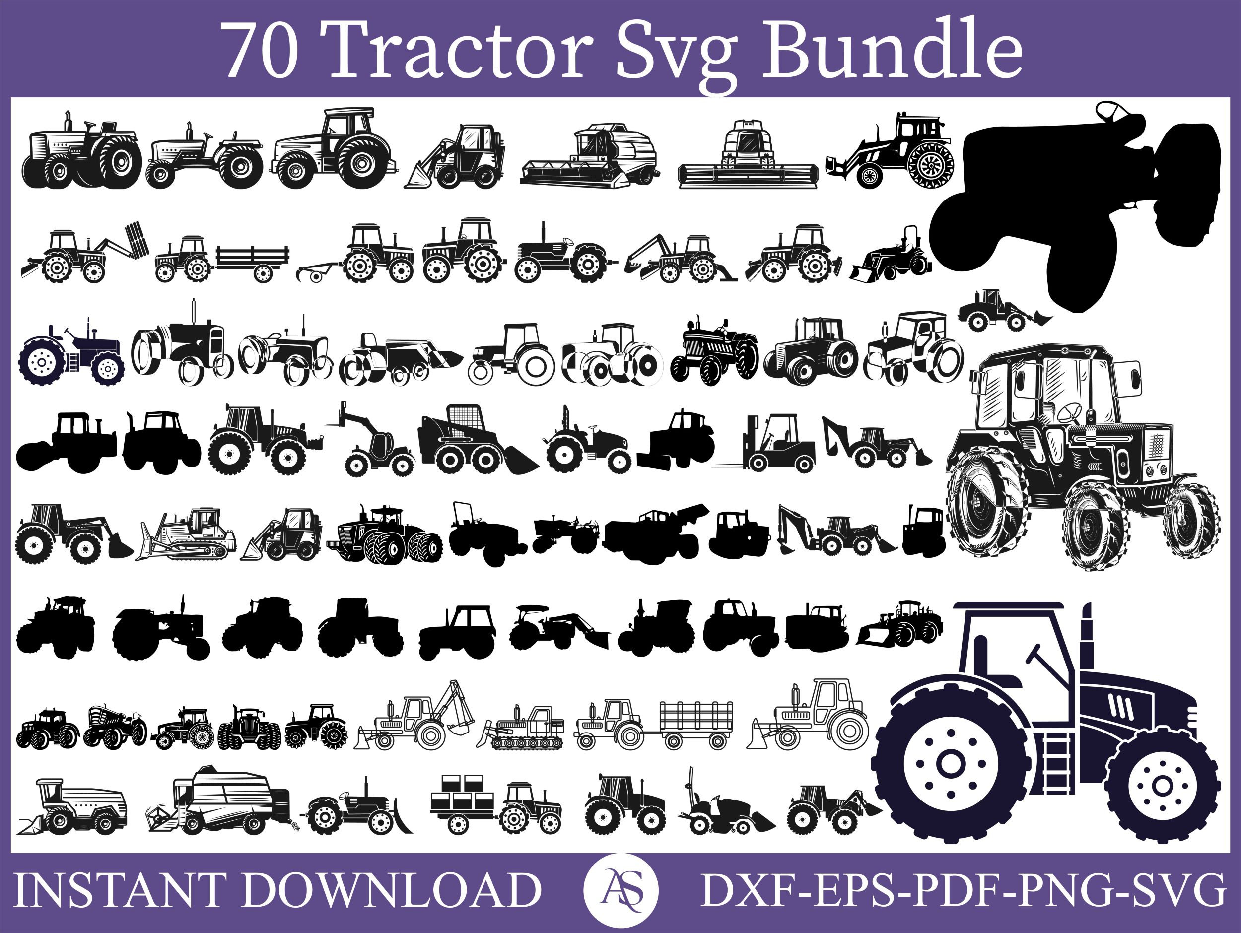 70 Tractors SVG Bundle Tractors Silhouette Svg Tractors - Etsy UK