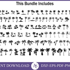 Palm Tree SVG Bundle, Palm Tree PNG Bundle, Palm Tree Clipart, Palm Tree SVG Cut Files for ...