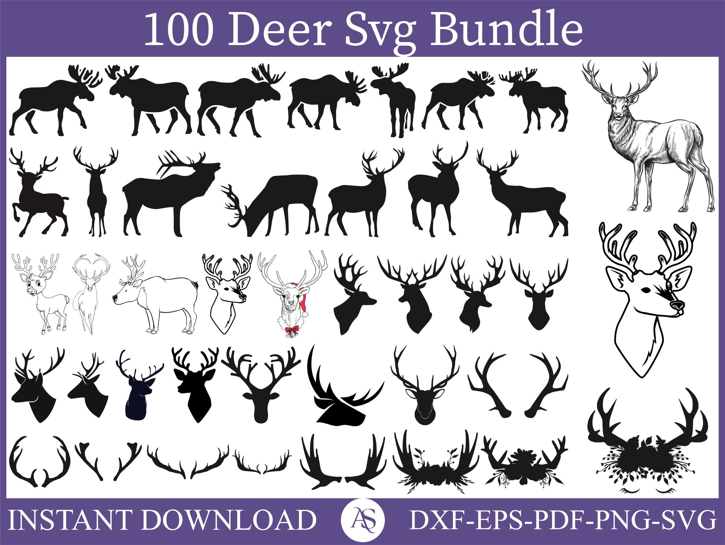 100 Deer SVG Bundle Deer Hunting SVG Deer Png Deer Vector - Etsy