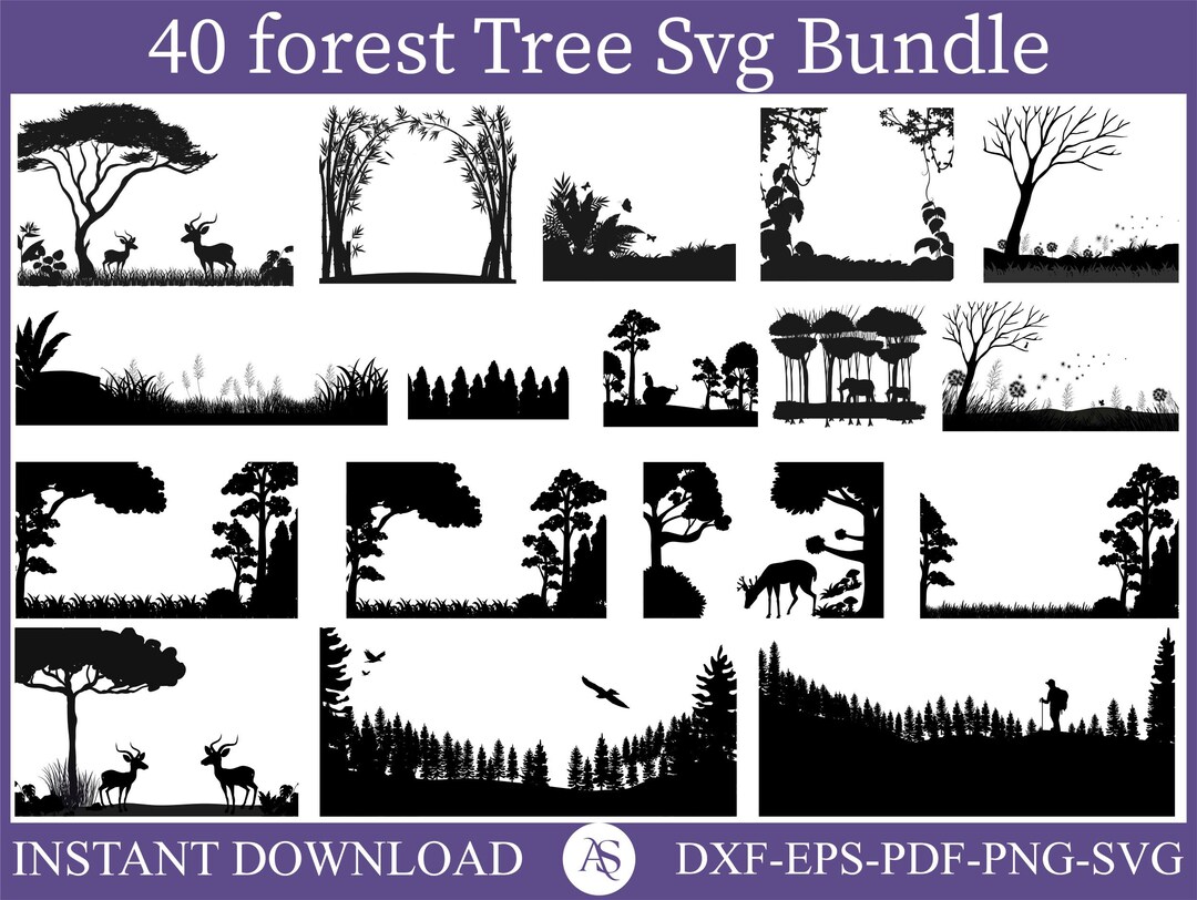 30 Forest Scene SVG Bundle, Forest Scene Dxf, Forest Scene Png, Forest ...