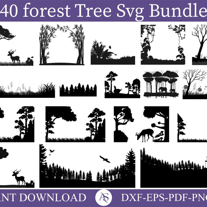 Forest Svg - Etsy
